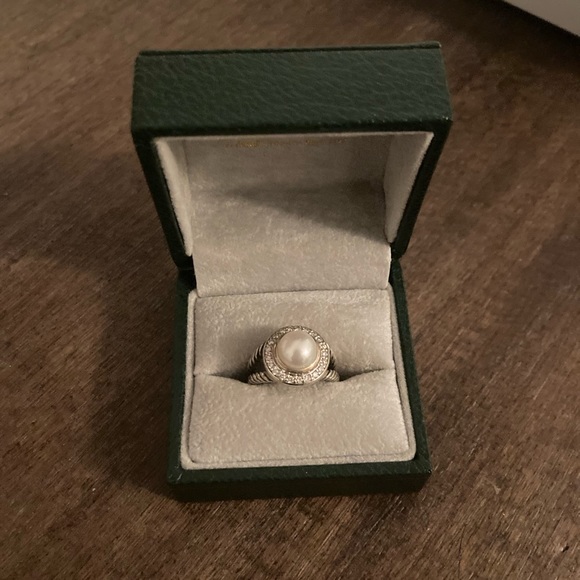 David Yurman | Jewelry | David Yurman Pearl Ring With Diamonds | Poshmark